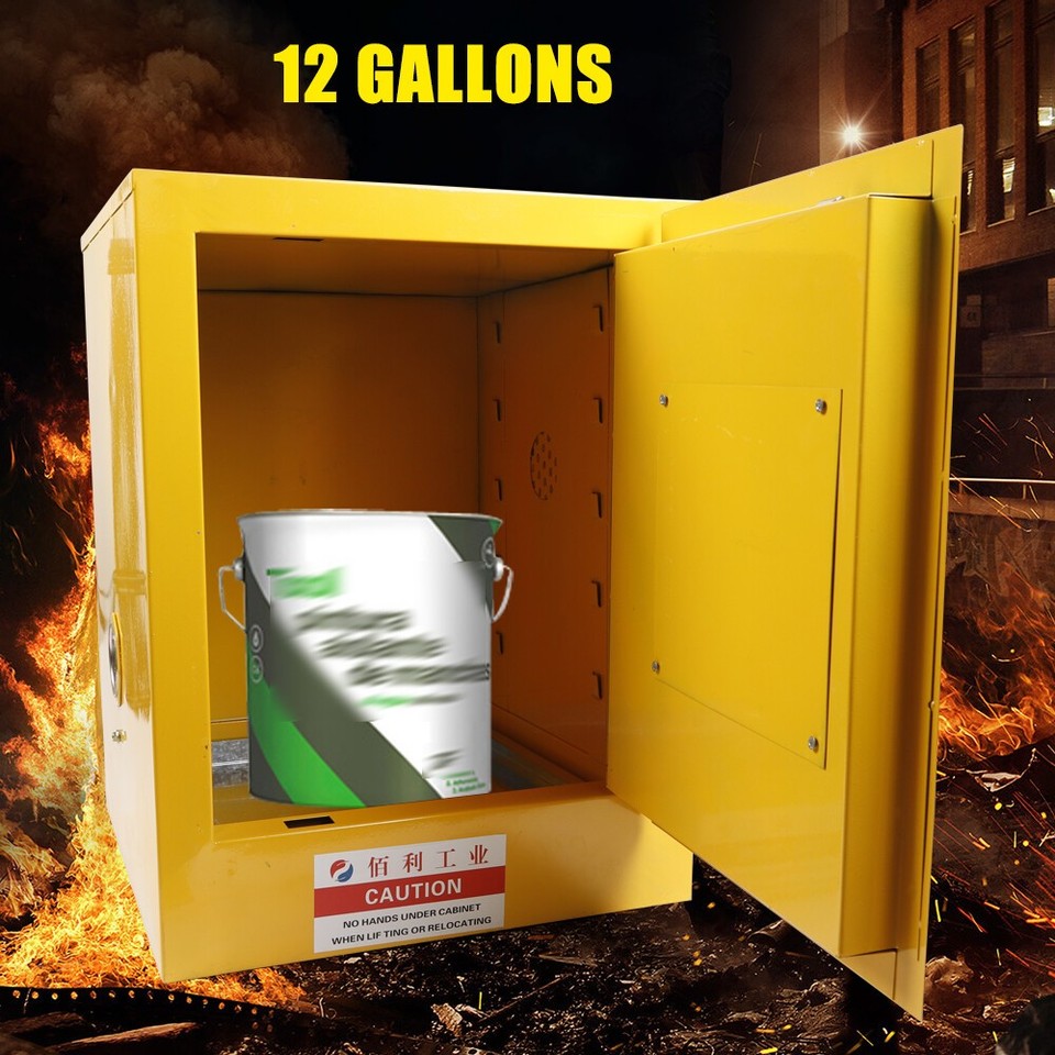 12/36Gallon Safety Flammable Liquids Storage Cabinet Fire Protection ...