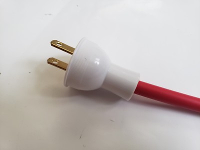 Round Vintage Antique Style WHITE Electrical Plug for Lamp Cord Fan ...