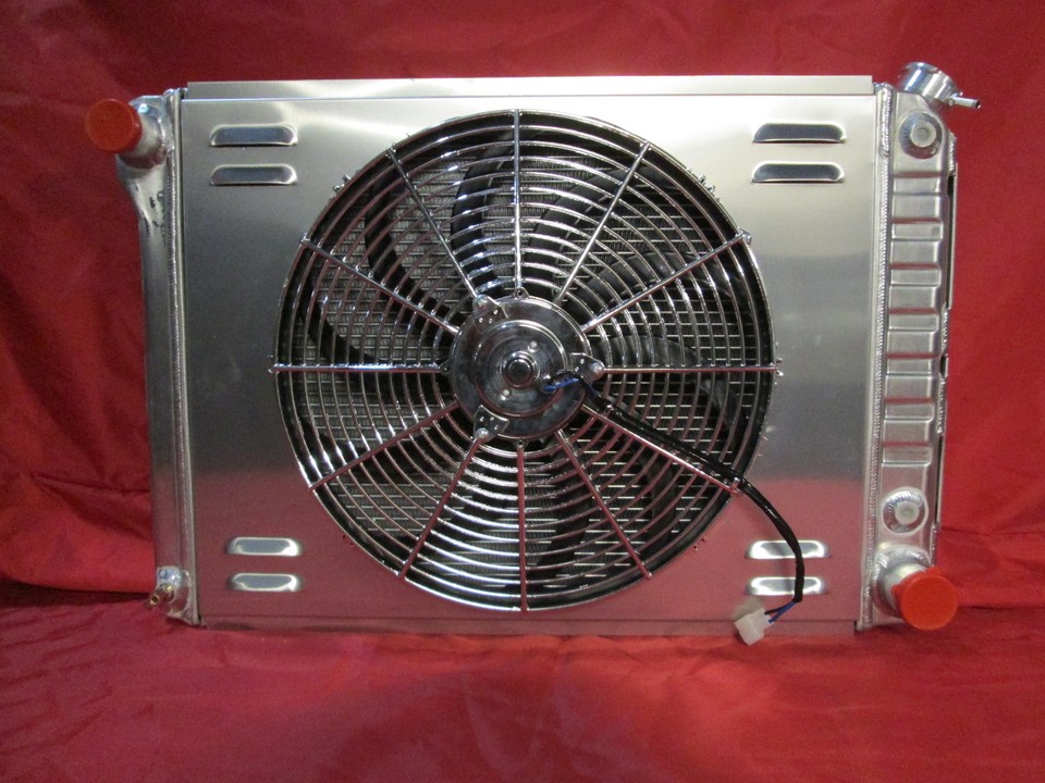 1967-1968-1969 Camaro Aluminum Radiator w/Shroud Chrome Fan Lifetime ...