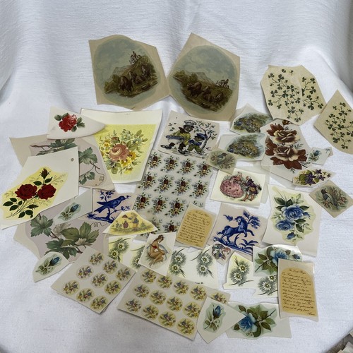 Vintage ceramic Water slide decal transfer lot NOS #25 | eBay