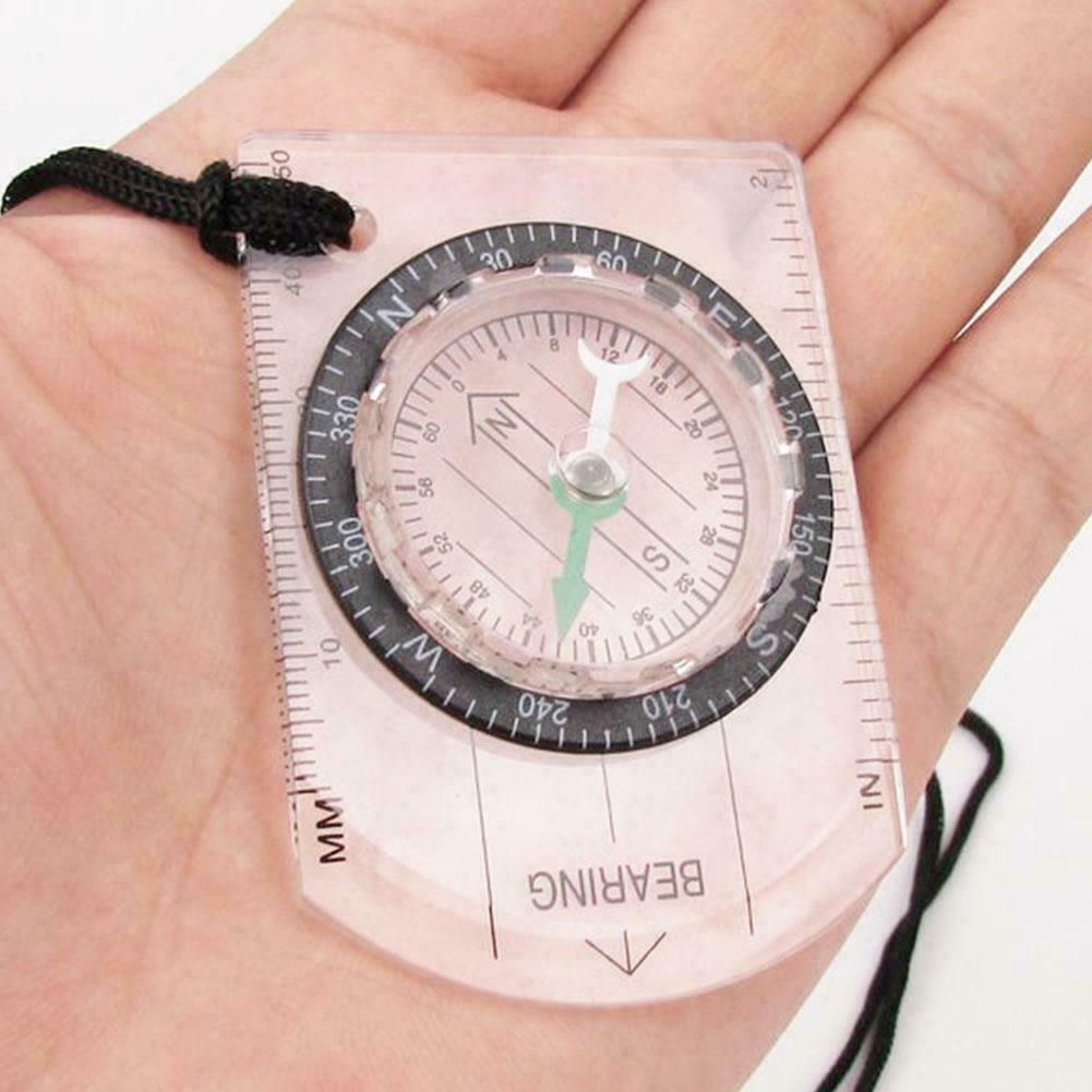 Military Compass Scale Ruler Baseplate Mini Compass for Camping Hiking ...