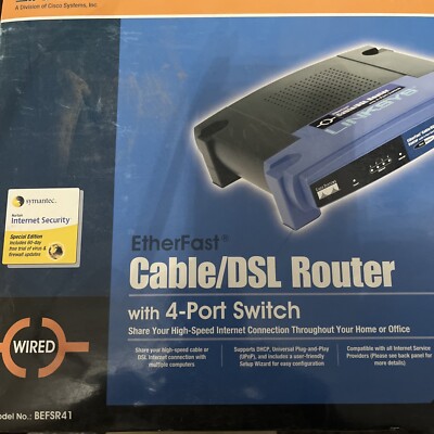 LinkSYS Ether Fast Cable/DSL Router 4-Port Switch | eBay