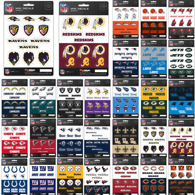 New NFL PICK YOUR TEAMS Die-Cut Premium Vinyl Mini Decal / Sticker Pack ...