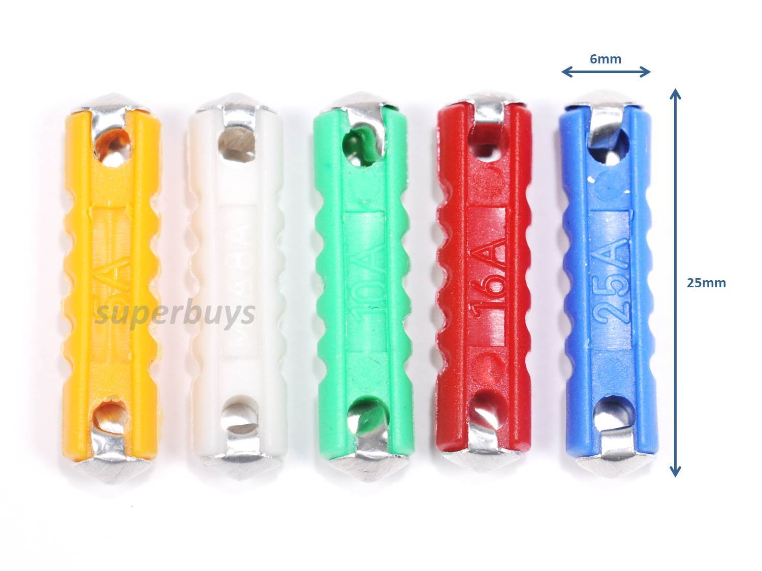 1pc 5pc 200pcs 5 8 16 25 40 Amp Continental Ceramic Fuse Bullet Torpedo ...