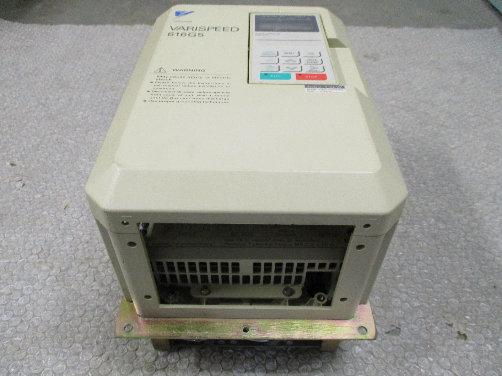 Yaskawa CIMR-G5C47P5 Varispeed 616G5 AC Drive 400VAC 7.5kW 14KVA 18A ...