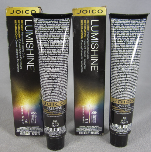 Joico LumiShine 8NG Permanent Natural Golden Blonde Creme Hair Color 2 ...