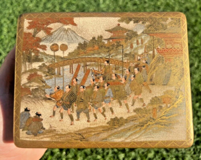 Rare Japanese Satsuma Samurai Box Meiji Period - 19th century | eBay
