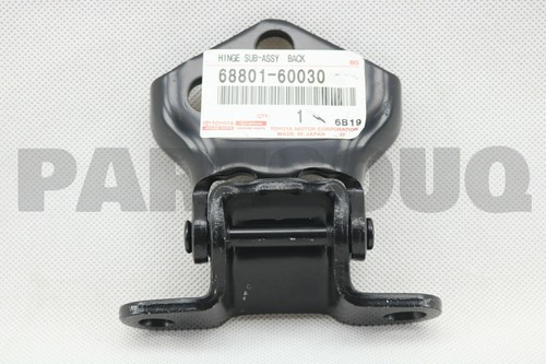 6880160030 Genuine Toyota HINGE SUB-ASSY, BACK DOOR, LOWER RH 68801 ...