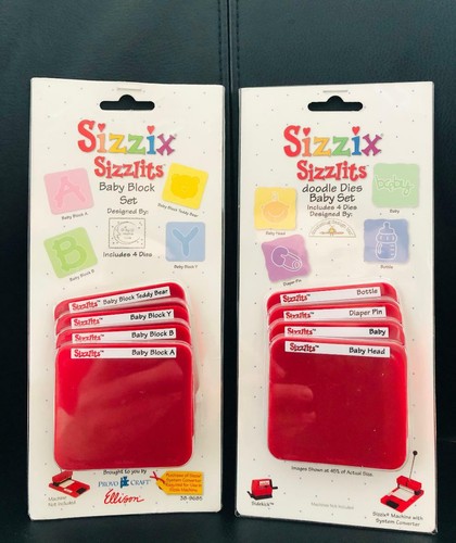 NEW Sizzix Sizzlits Scrapbooking Craftin Doodle Dies BABY SET and BABY ...