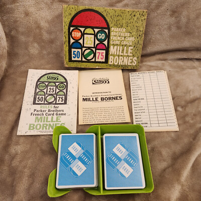 Vintage 1962 Mille Bornes French Card Game Race Car Theme, Cards in ...