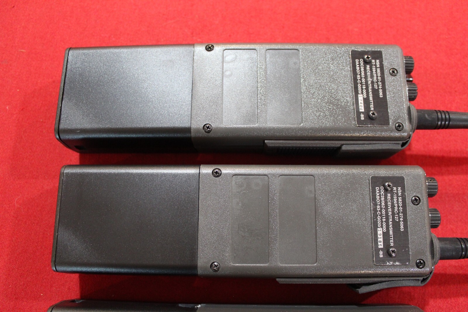 4 MILITARY SURPLUS PRC 127 RADIO RECEIVER TRANSMITTER WALKIE TALKIE ...