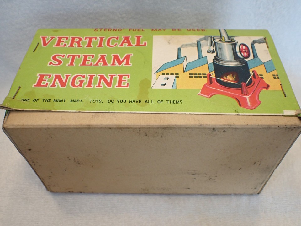 Vintage Marx Toys Vertical Steam Engine J-9010 and accessories in Box ...