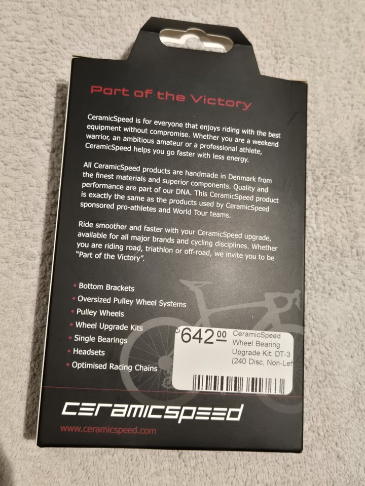 Ceramic Speed Wheel Bearing Upgrade Kit DT-3 240 Disc BRAND NEW | eBay