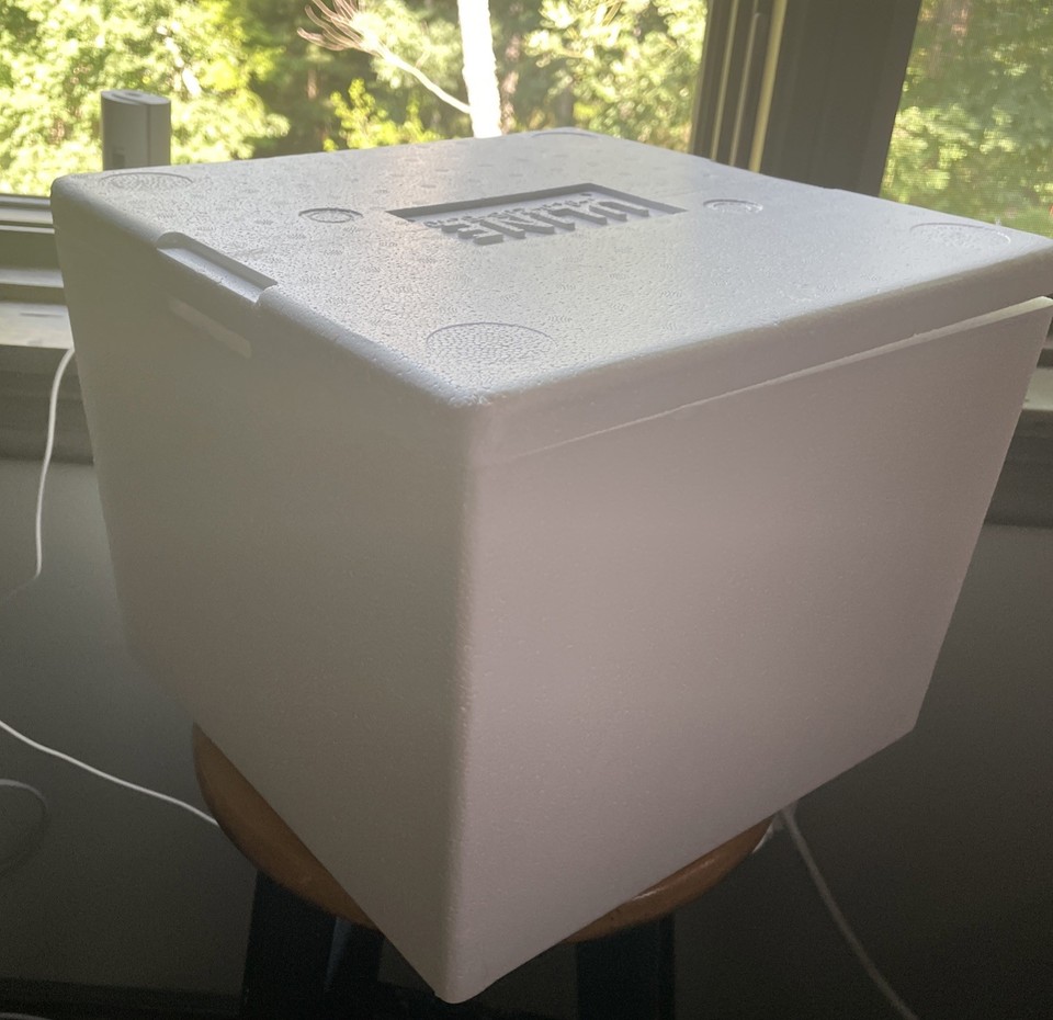 Insulated Styrofoam shipping cooler foam container 12" x 12" x 9.5 ...