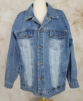 PJ Mark Mend Long Sleeve Blue Denim Jacket Size 3XL | eBay