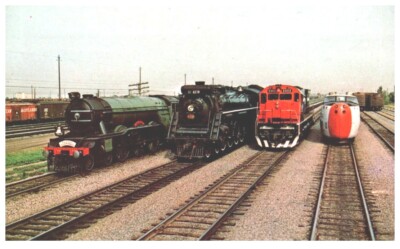 THREE DIFFERENT TYPES OF CANADIAN NATIONAL RAILWAYS MOTIVE POWER ...