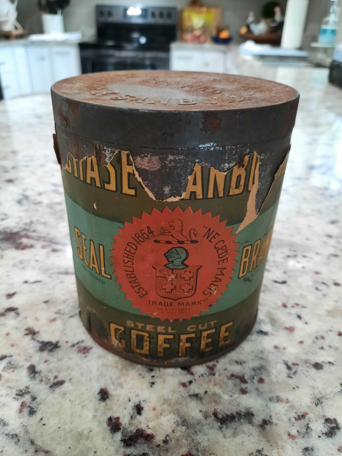 Antique CHASE & SANBORNS Seal Brand Steel Cut Coffee Tin | eBay