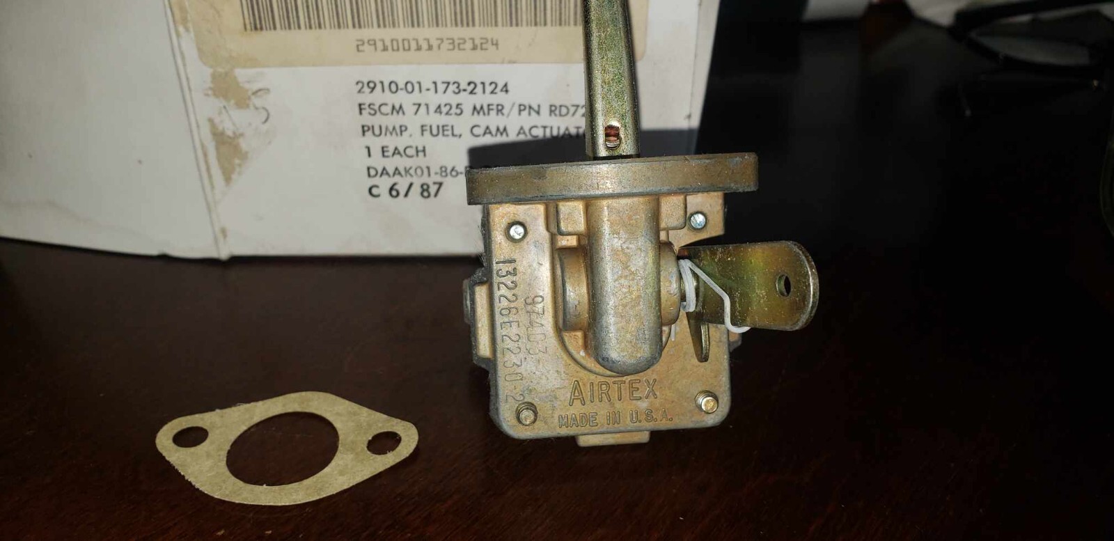 Fuel Pump Kit Military Gas Engine PN: 13226E2230-2 NSN: 2910-01-173 ...