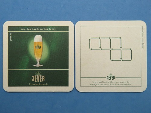 Beer Bar Coaster ~ ~ Jever Pilsener ~ Jever, Lower Saxony, Germany ...