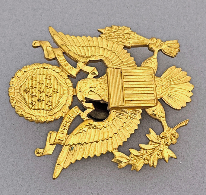 Vintage US Army Officer Gilt Screw Back Hat Cap Badge Pin NICE | eBay