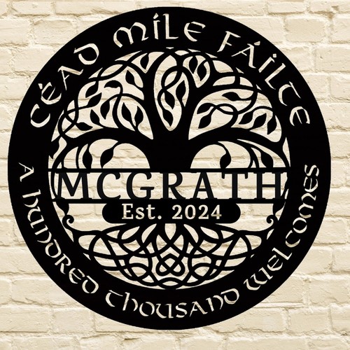 Personalized Irish Gift, Last Name Metal Sign, Irish Wedding ...