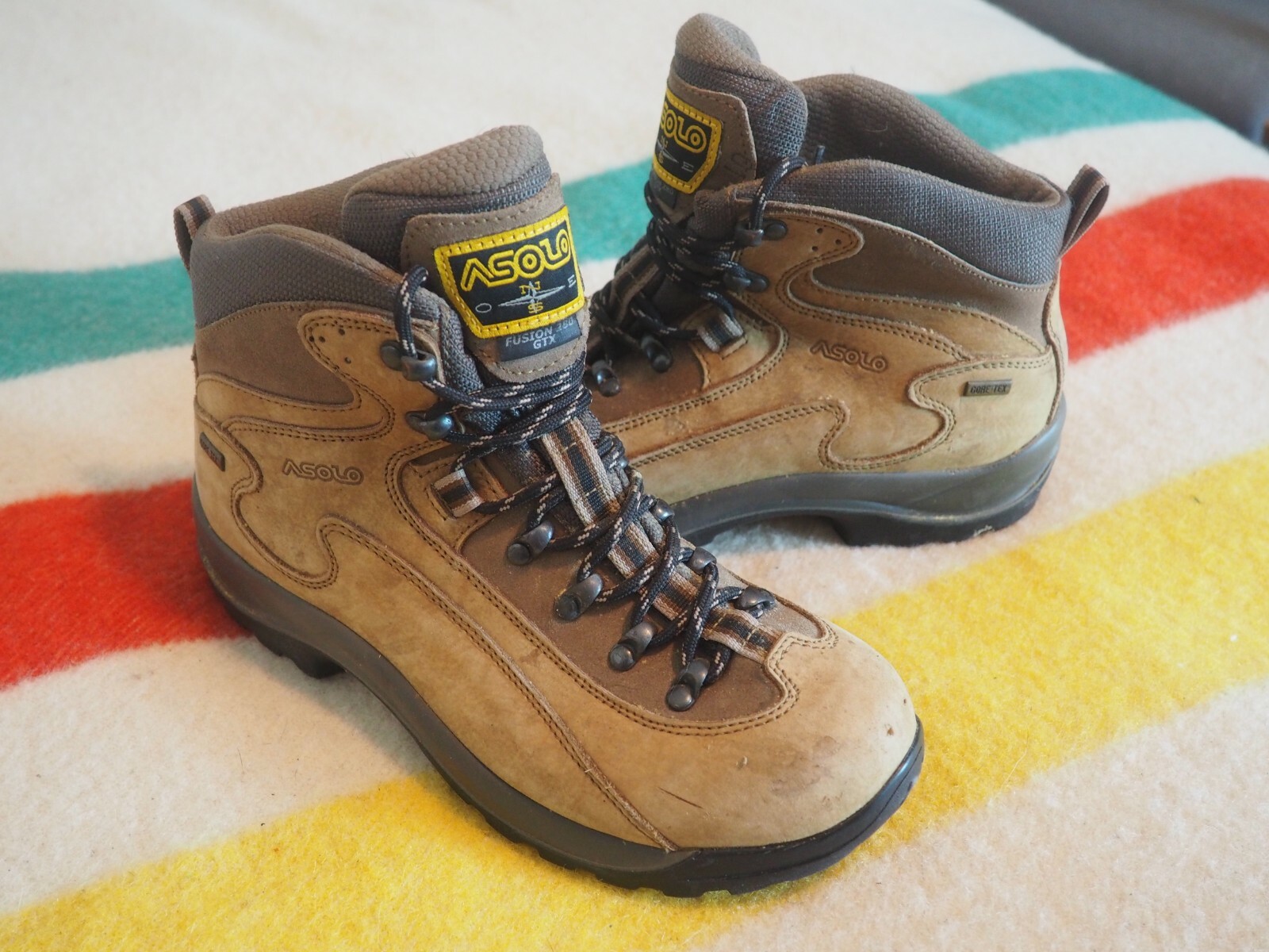 Asolo Fusion FSN GTX 280 Goretex Brown Leather Hiking Outdoor Boots ...