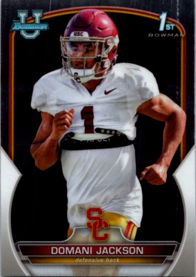 2022 Bowman University Chrome Domani Jackson USC Trojans #91 1st Bowman ...