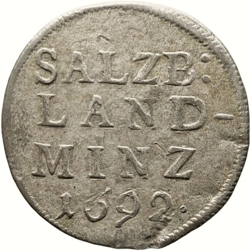 1692 4 Kreuzer Bishopric of Salzburg Coin Johann Ernst Graf von Thun ...