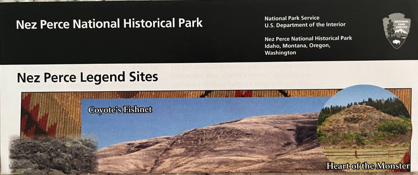 NEZ PERCE LEGEND SITES NATIONAL PARK SERVICE UNIGRID BROCHURE/MAP New ...