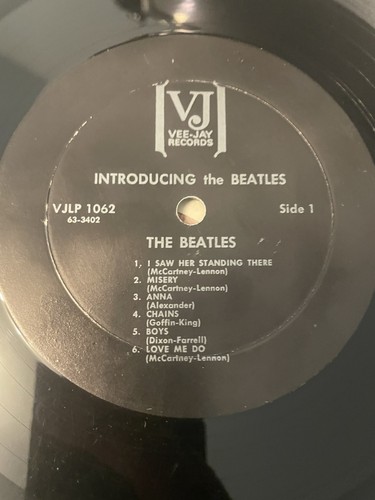 Introducing The Beatles LP SR 1062 VJLP 1062 Stereo Black Label Vee Jay ...