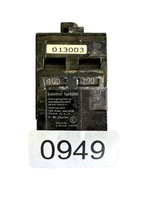 Siemens EQ8681 Interrupting Rating Circuit Breaker 2 Pole MBK100A | eBay