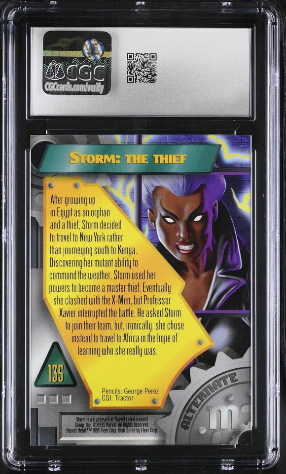 CGC 10 Gem Mint - Storm Marvel Metal Inaugural Edition 135 - Alternate ...
