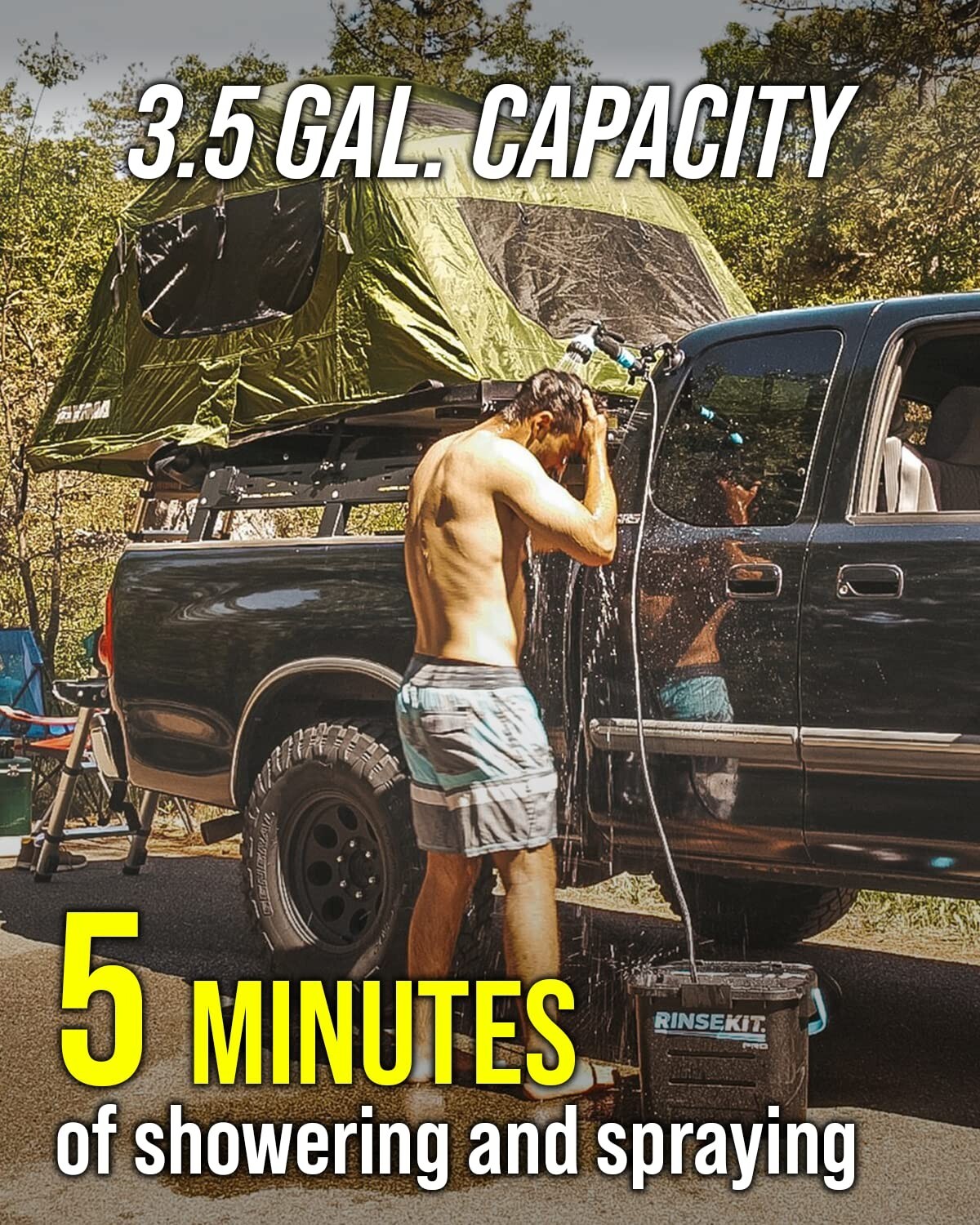 3.5 Gal Rinsekit Pro Battery Pressurized Portable Shower | eBay