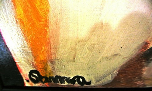 Ofer Samra-"Going Out"-Framed ORIG Oil/Acrylic Painting/Canvas/Hand ...