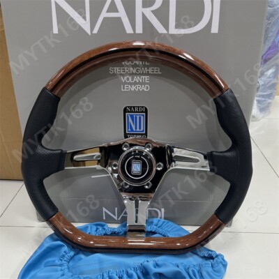 ND Car Styling Wooden Steering Wheel Classic D Shape Racing Steering ...
