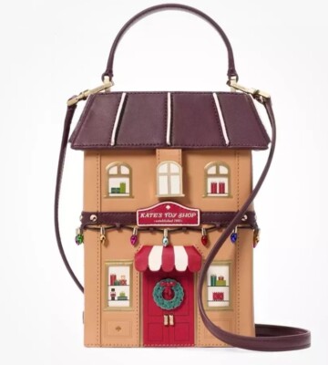 NWT Kate Spade Christmas Ginger Bread House Toy Shop Crossbody Limited ...