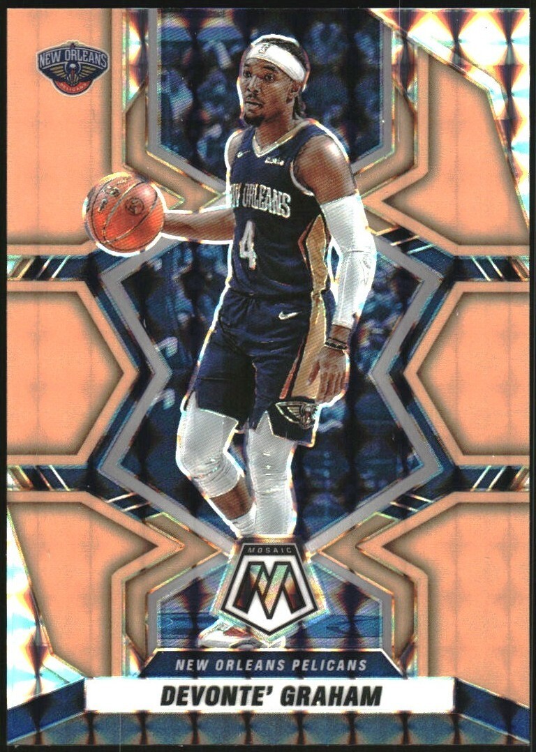 2021-22 Panini Mosaic - Devonte' Graham #179 Fluorescent Orange Mosaic ...