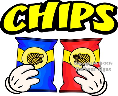 Chips DECAL (Choose Your Size and Color) Concession Food Truck Vinyl ...