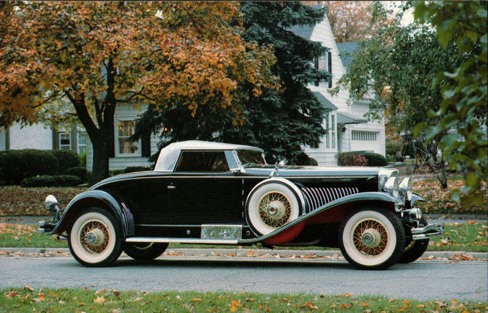 1931 DUESENBERG MODEL J COUPE AUBURN CORD DUESENBERG MUSEUM POSTCARD ...
