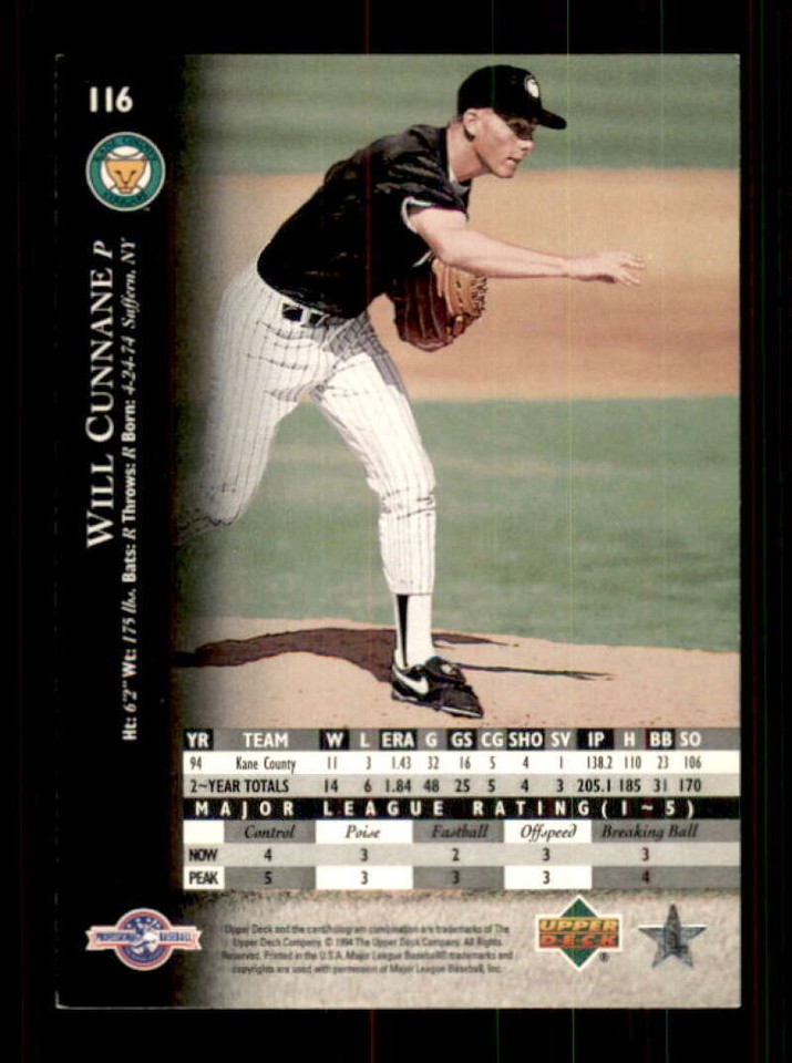 1995 Upper Deck Minors #116 Will Cunnane AUTOGRAPHED!!! 239614 | eBay