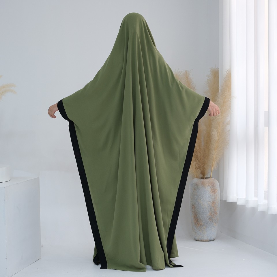 Abaya Women Overhead Kaftan Prayer Long Dress Muslim Burqa Ramadan Robe ...