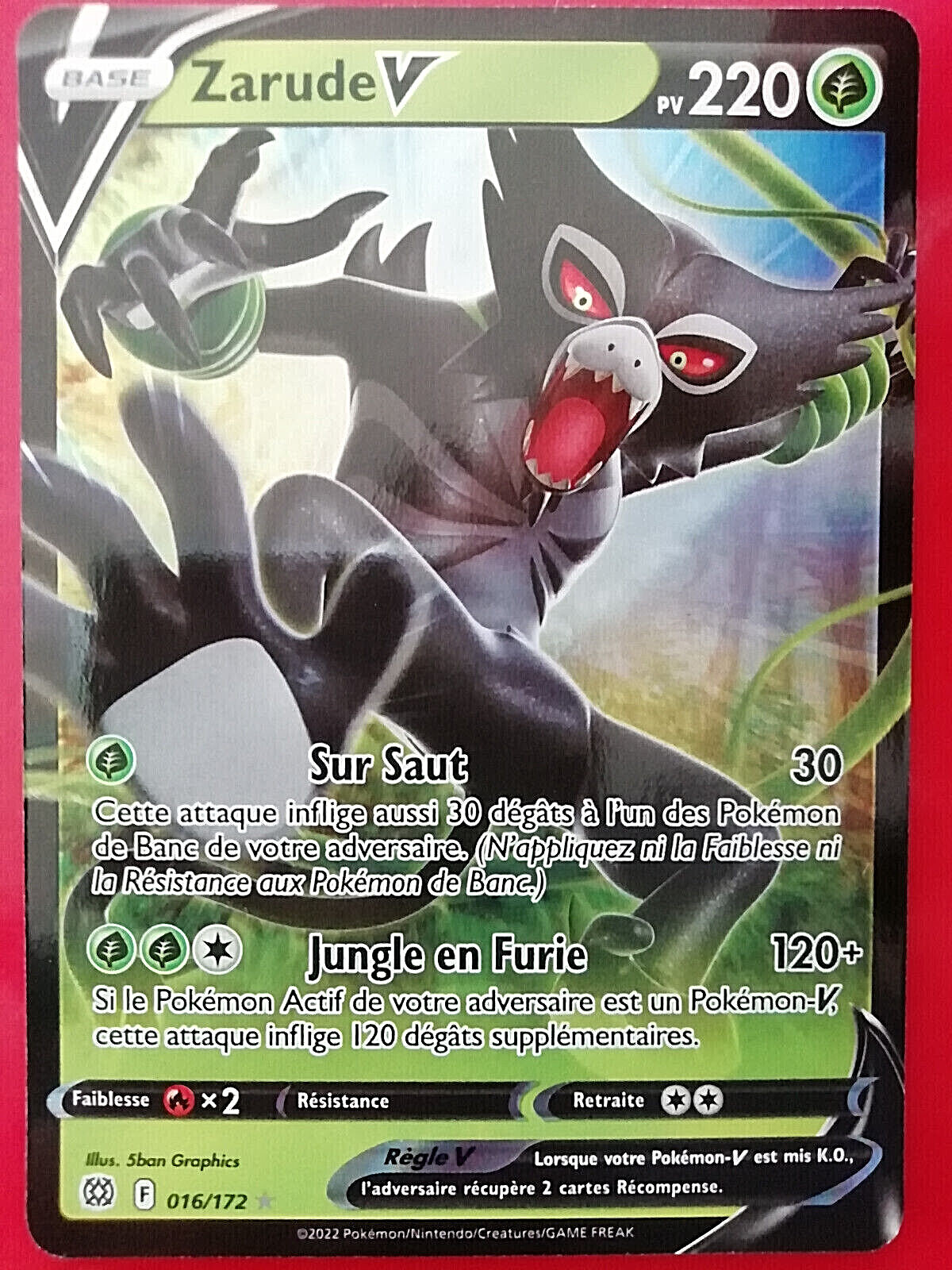 POKEMON CARTE ZARUDE V STARS ETINCELANTES 016/172 OFFICIELLE NEUVE ️ 🎁 ...