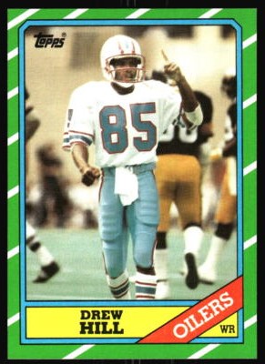 1986 Topps Drew Hill #353 Houston Oilers | eBay