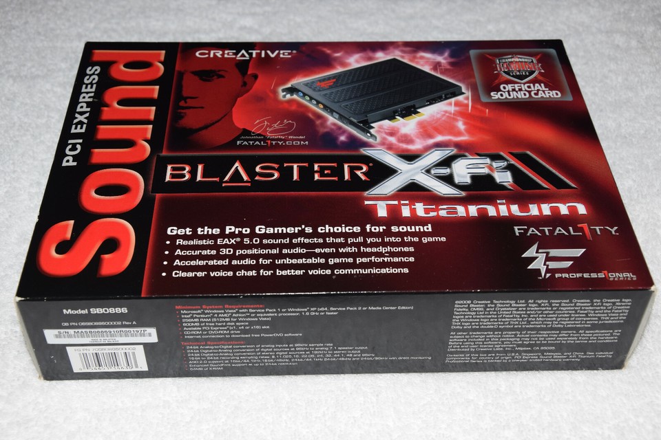 Creative Sound Blaster X-Fi Titanium Fatality Professional Series PCIe ...