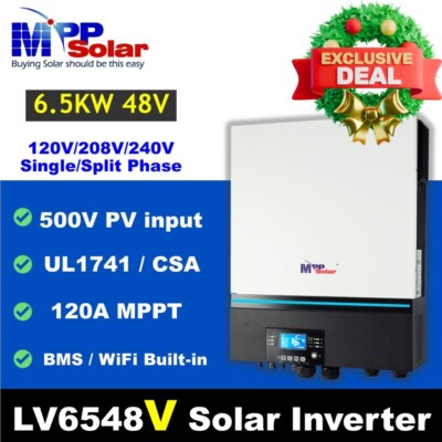 LV6548V 6500w 110v 48v MPP Solar inverter MPPT charger high PV 500V ...