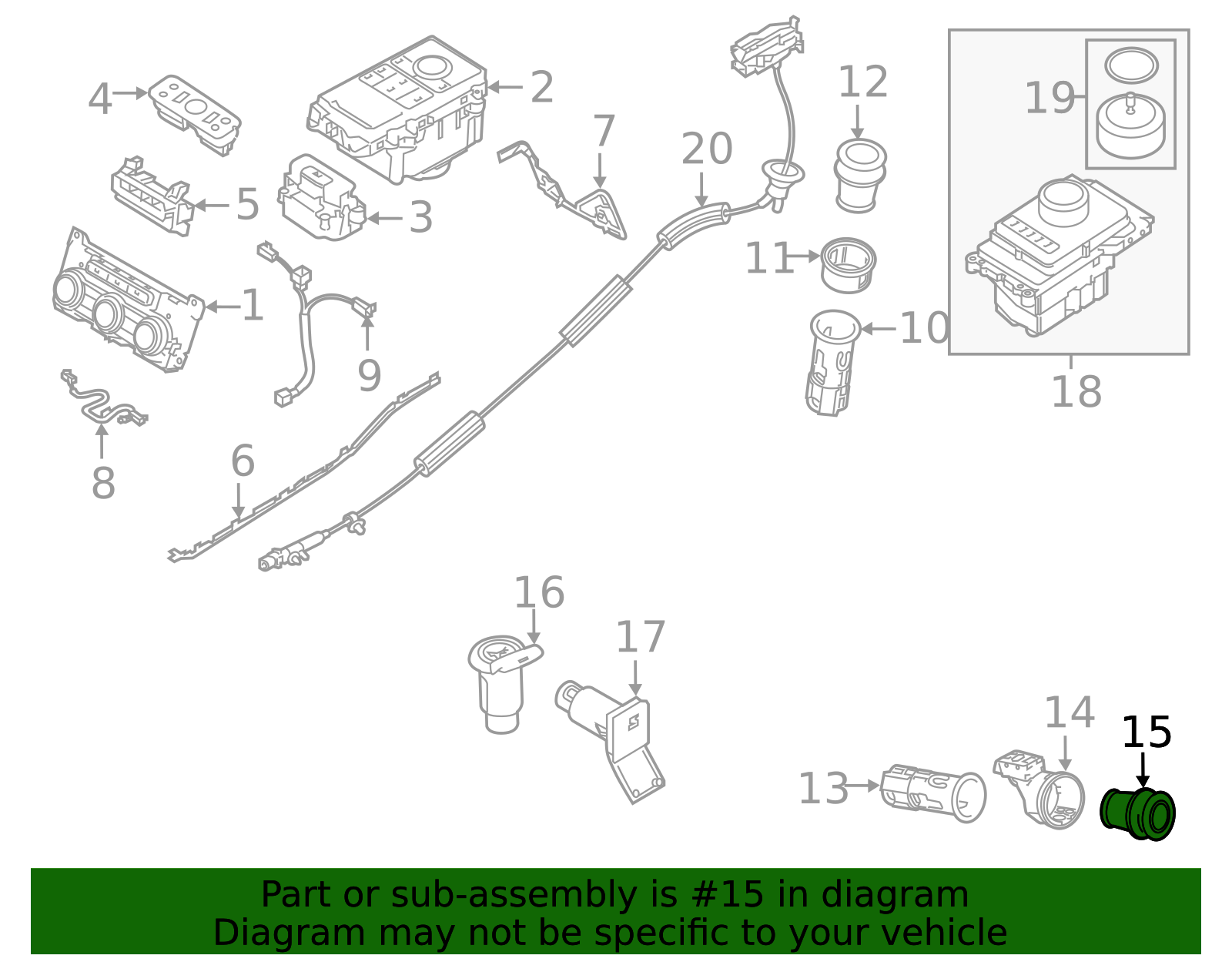 Land Rover Range Rover L405 Power Outlet Cap LR033356 OEM for sale ...