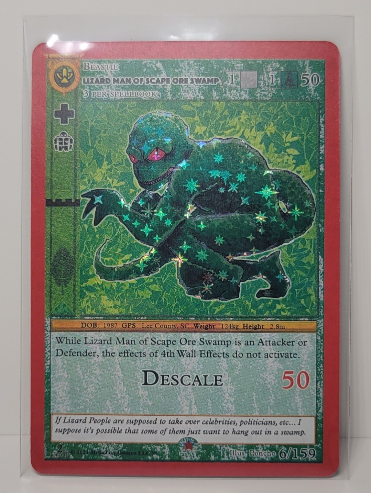 Metazoo Cryptid Nation 2nd Edition Lizard Man Of Scape Ore Swamp Holo 6 ...