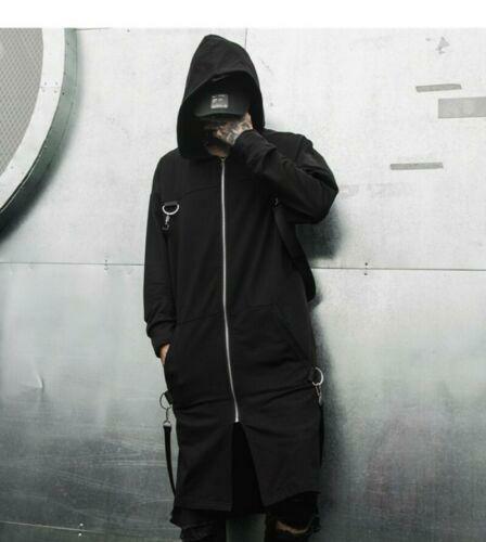 Men's Irregular Jacket Dark Steampunk Zipper Hooded Coat Couples ...