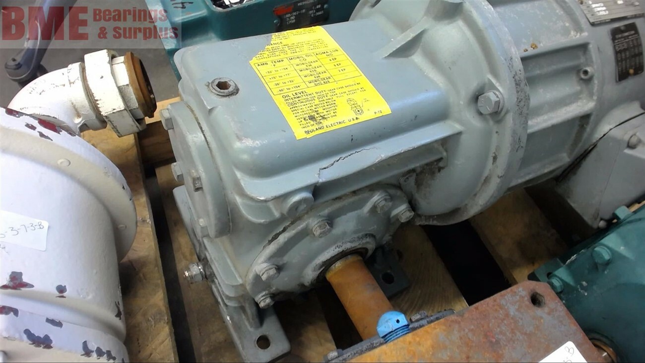 Reuland G0Av-14 Gear Motor With Brake, 1 Hp, 230/460 Volts, 1800 Rpm ...