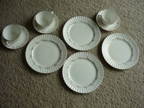 VINTAGE FONDEVILLE EMBASSY WARE/ 4 SALADS, 3 CUPS & SAUCERS/1928-1938 ...